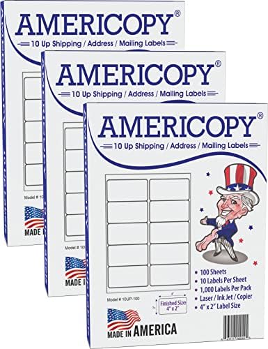 Amazon.com : 10 Up Labels, Address Labels, Shipping Labels, Adhesive ...