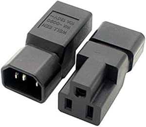 Amazon.com: 2 Pack UPS 3 Prong Plug Adapter, Goibalma IEC 320 C14 3 Pin ...