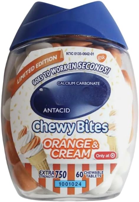 Amazon.com: TUMS Chewy Bites Orange and Cream Extra Strength Chewable ...