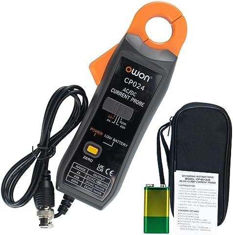 OWON CP024 AC/DC Current Probe for Oscilloscope, Current Clamp Probe ...