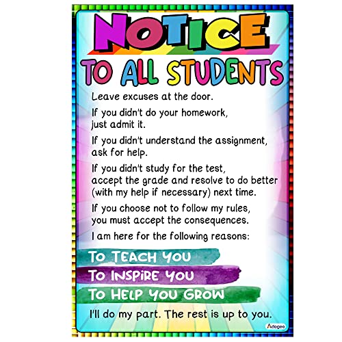 Snapklik.com : Notice To All Students Poster - Teacher Quote Posters ...