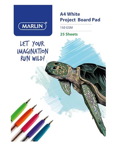 Marlin A4 150GSM 25 Sheets Project Board Pad, White : Amazon.co.za ...