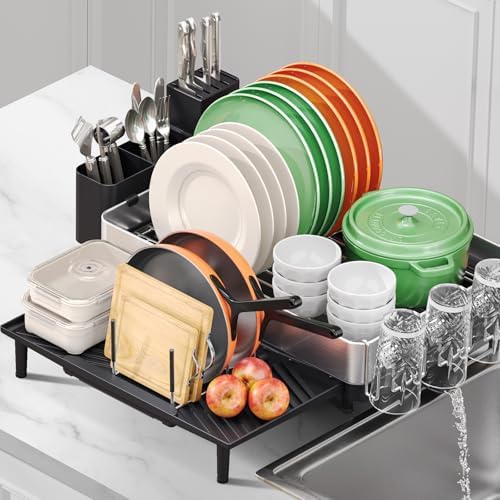 Amazon.com - Urackify Expandable Dish Drying Rack for Kitchen Counter ...