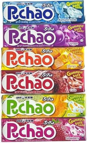 Amazon.com : Puchao Gummy n' Soft Japanese Chewy Candy (6 pack) Cola ...