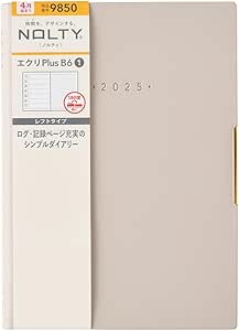 Amazon.com : NOLTY Ecri Plus B6-1 Weekly Planner 2025, April Start, Japanese Edition, Beige ...