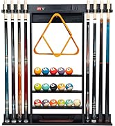 Amazon.com: Billmart Pool Stick Holder Floor Stand, Solid Wood Billiard ...