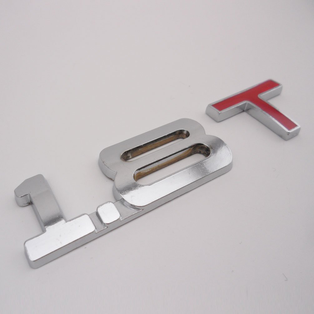 Amazon.com: Manso Chrome Red 1.8T Rear Trunk Badge Emblem Decal Logo ...