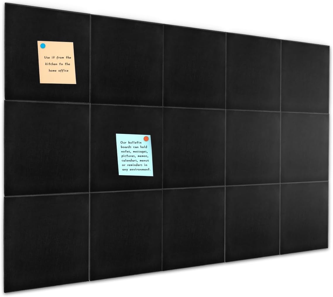 ANNTIM 12PCS Large Felt Board Tiles 30x30cm, Self Adhesive Felt Pin ...
