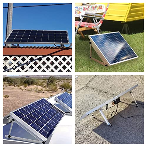 KLLsmDesign 28″ Adjustable Portable Solar Panel Racks, Aluminum Alloy ...