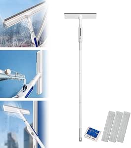 Double-Sided Spray Window Cleaner, 3 in 1 Window Cleaner with ...
