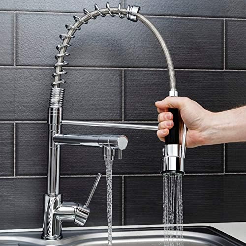 Modern Mono Kitchen Mixer Tap Dual Spout & Pull Out Spray Single Lever ...
