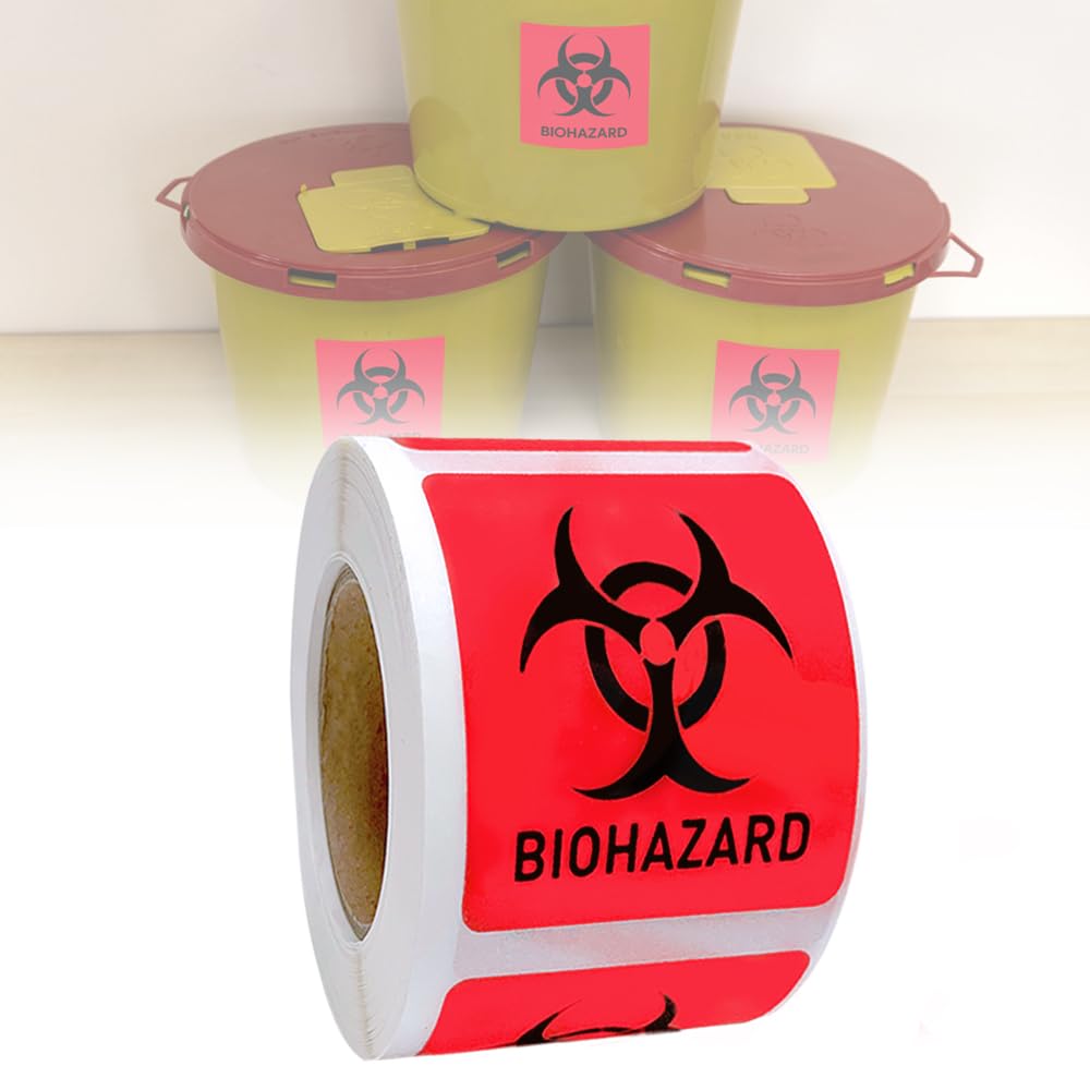 Amazon.com: Biohazard Danger Warning Label - 2"x2" Waterproof Self ...