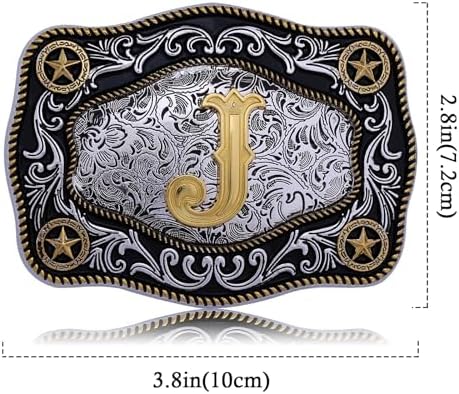 Large Gold Belt Buckles Western Belt Buckle Initial Letters ABCDJST To ...