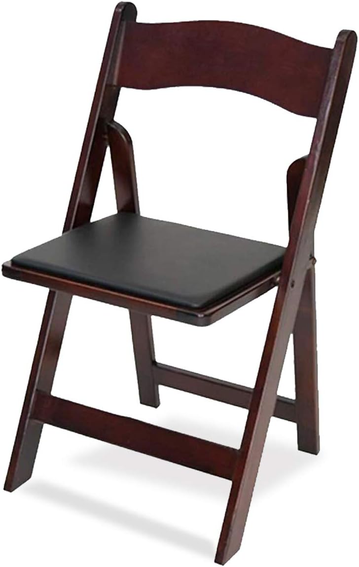 Amazon.com: EventStable Titan Series Wood Folding Chairs - Mahogany ...