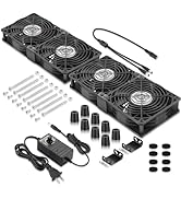Amazon.com: WDERAIR Server Cooling 2 x 120mm Big Airflow Computer Fan ...