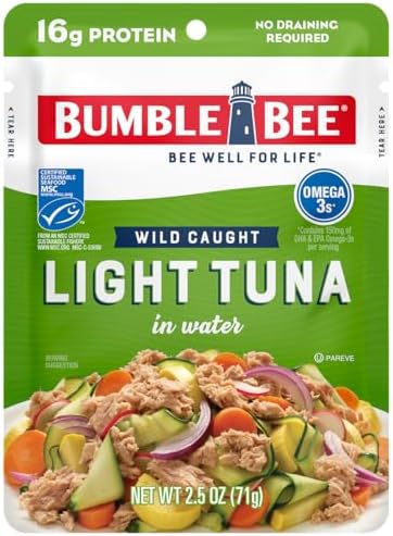 Amazon.com : Bumble Bee Chunk Light Tuna in Water, 2.5 oz Pouch - Ready ...
