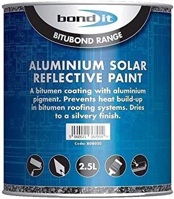 Bond-It Aluminium Solar Reflective Paint - 2.5 litre a light / heat ...
