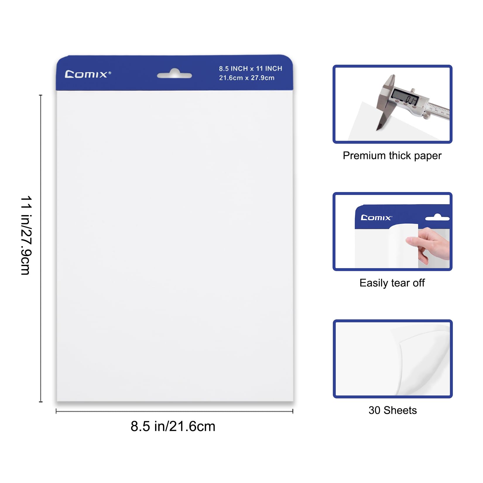 Snapklik.com : Comix Letter-Size Sticky Easel Pad, 8.5 X 11 Inches ...