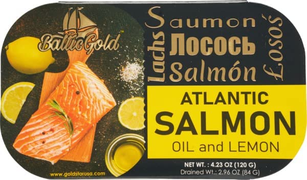 Amazon.com: Baltic Gold Atlantic Salmon Fillets - 4.23 oz (120g ...
