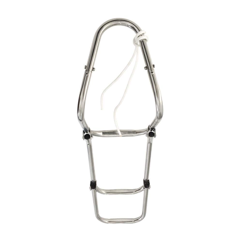 Buy Boat Ladder Stainless Steel 3 Step Pontoon Boat Ladder, Folding ...