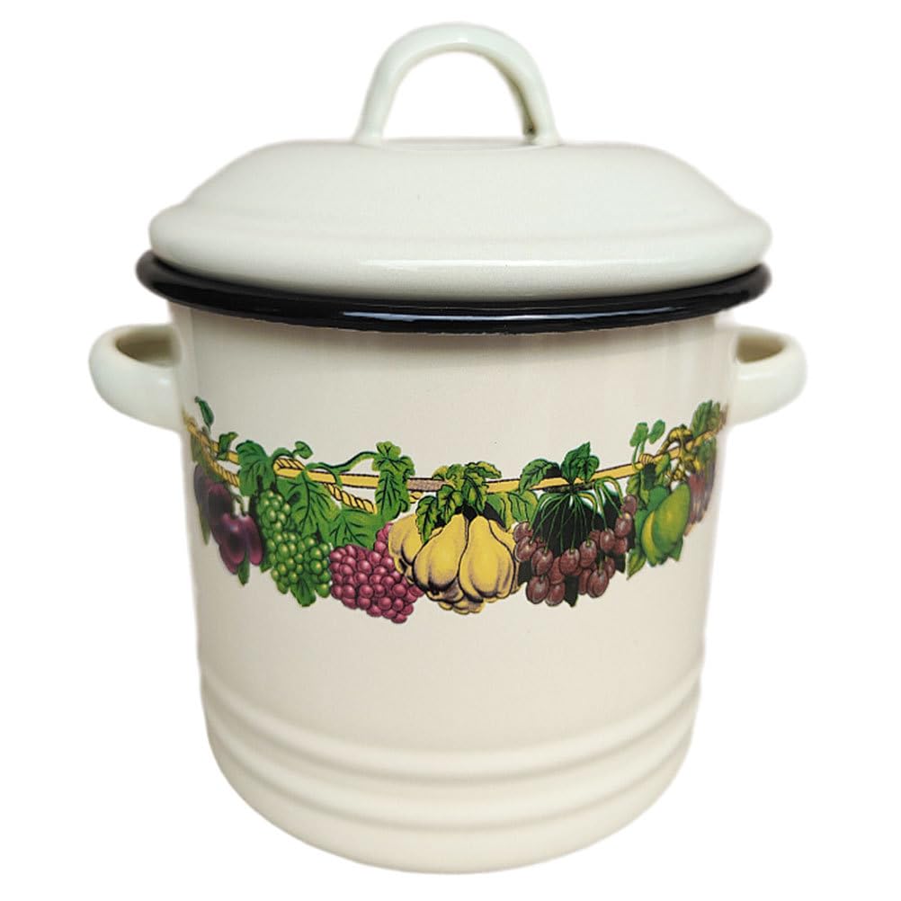 Amazon.com: Kichvoe Bacon Grease Container Enamel Bacon Grease Can with ...