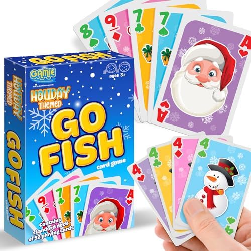 Amazon.com: Gamie Christmas Go Fish Playing Cards Games for Kids - Deck ...