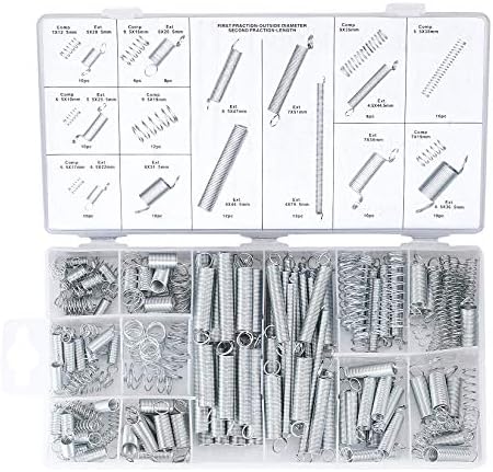 200 Pieces Tension Springs Assortment, Compression SpringsAssorted ...