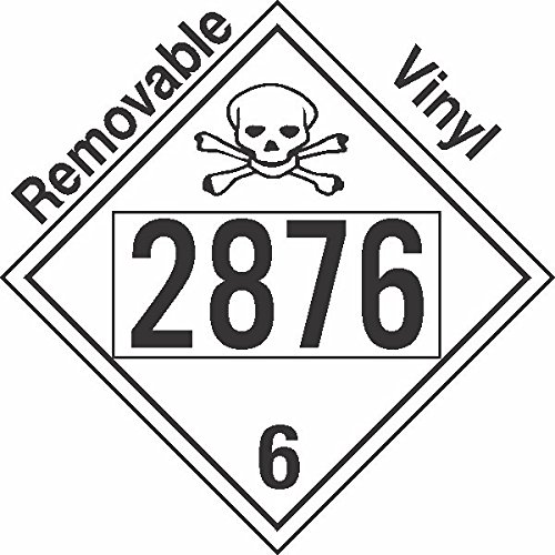 GC Labels-P301c2876, Poisin Toxic Class 6.1 UN2876 Removable Vinyl DOT ...