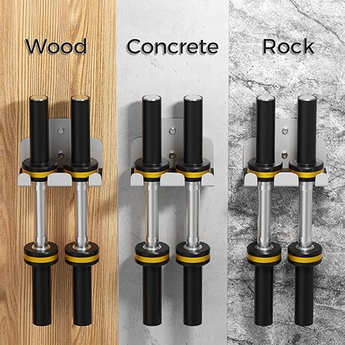 Snapklik.com : JNIHEEP Barbell Holder,Garage Gym Bar Wall Rack