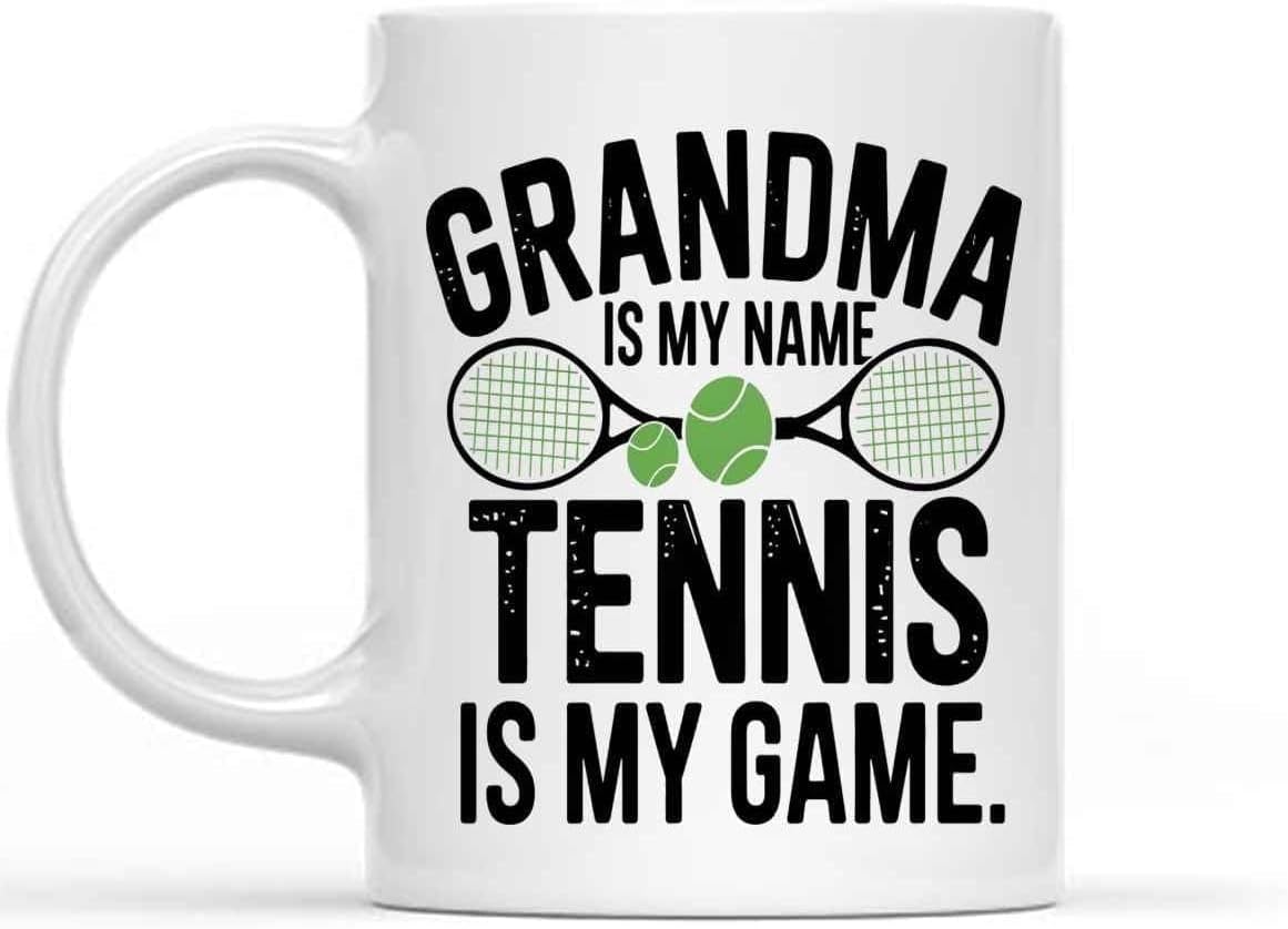 Amazon.com: Funny Tennis Grandma Coffee Mug - Ceramic Cup Gift for ...