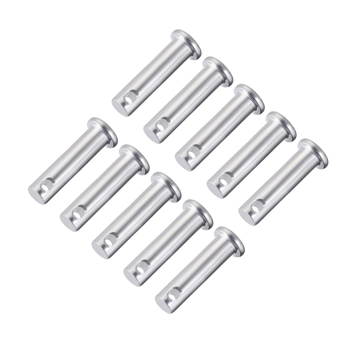 Amazon.com: uxcell Single Hole Clevis Pins,8mm x 30mm Flat Head Zinc ...
