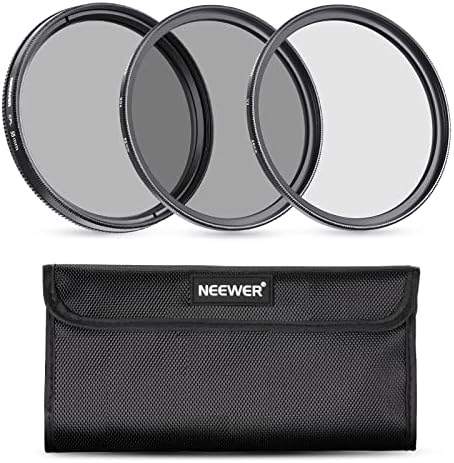 Amazon.com : Neewer 55MM Lens Filter Kit: UV Filter + CPL Filter + ND4 ...