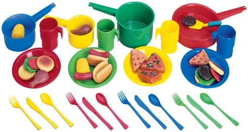 Constructive Playthings 48 pc. Toddler Kitchen Playset with Service for ...