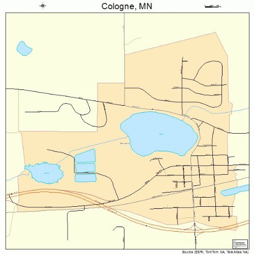 Large Street & Road Map of Cologne, Minnesota MN - Printed poster size ...