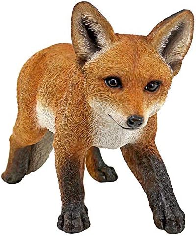 Amazon.com : Design Toscano Cavorting Carmine Baby Red Fox Statue ...