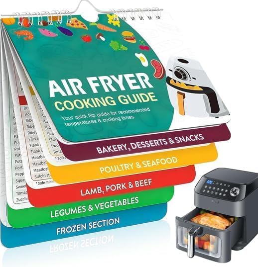 Generic Air Fryer Cheat Sheets, 140+ Recipes, Magnetic Accessory for ...