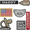 Amazon.com: WILDREEDS 7 Pieces Daddy and Mommy Patches, Hook and Loop ...