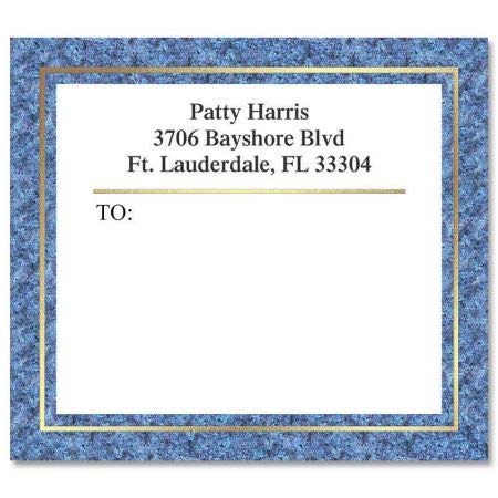 Amazon.com: Blue Granite Foil Personalized Package Labels- Set of 36 ...