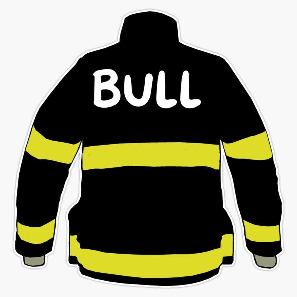 Backdraft - Bull Bunker Jacket Sticker Bumper Sticker Vinyl Decal 5"