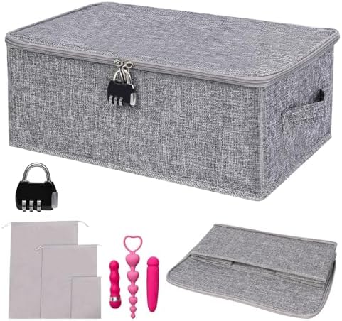 Amazon.com: Lveesto Discreet Lockable Storage Organizer Box with Lid ...
