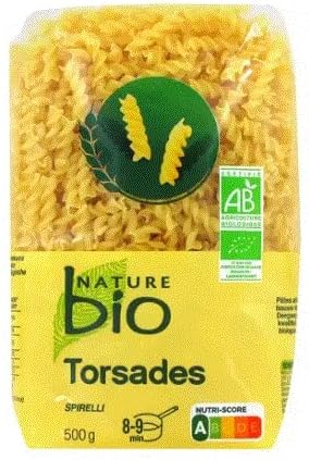 Lot de 6 unités***Nature bio pates torsades 500g*** : Amazon.fr: Epicerie