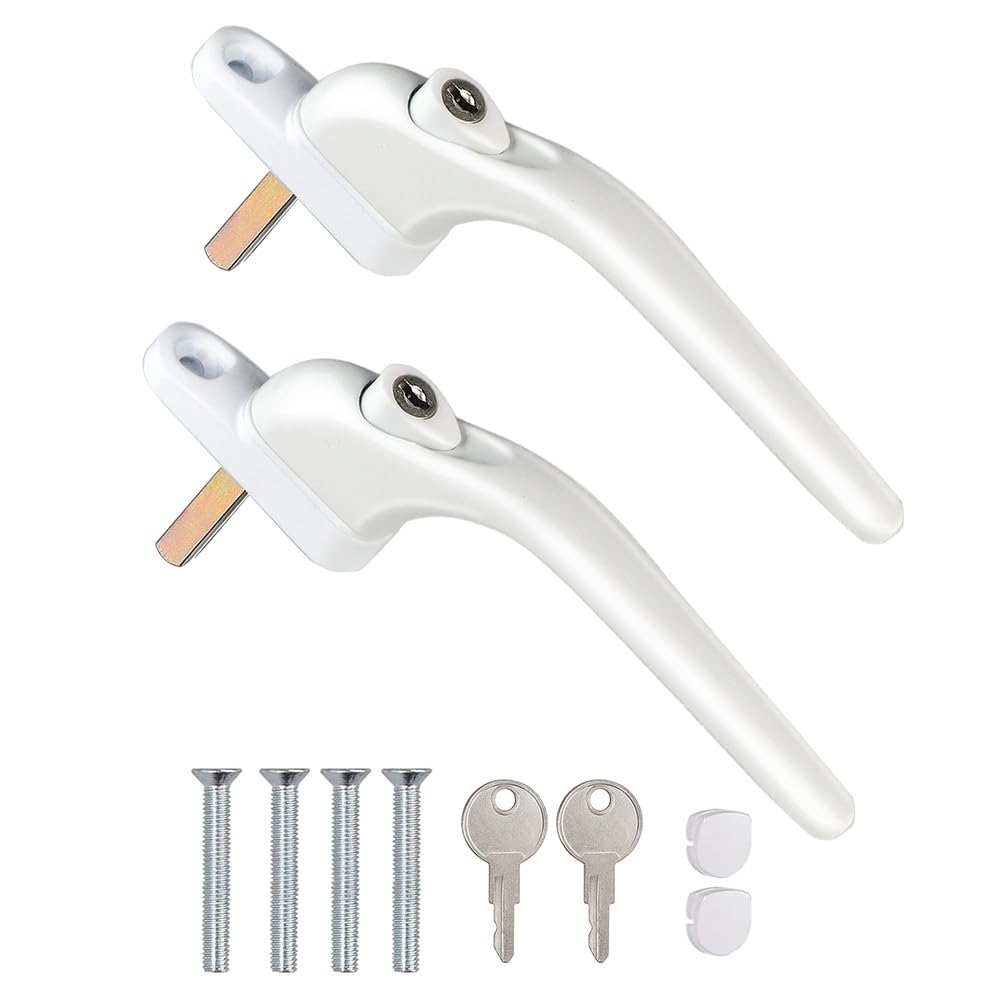Window Handles 2Pcs - Upvc Window Handles Inline Locking with 2 Keys ...