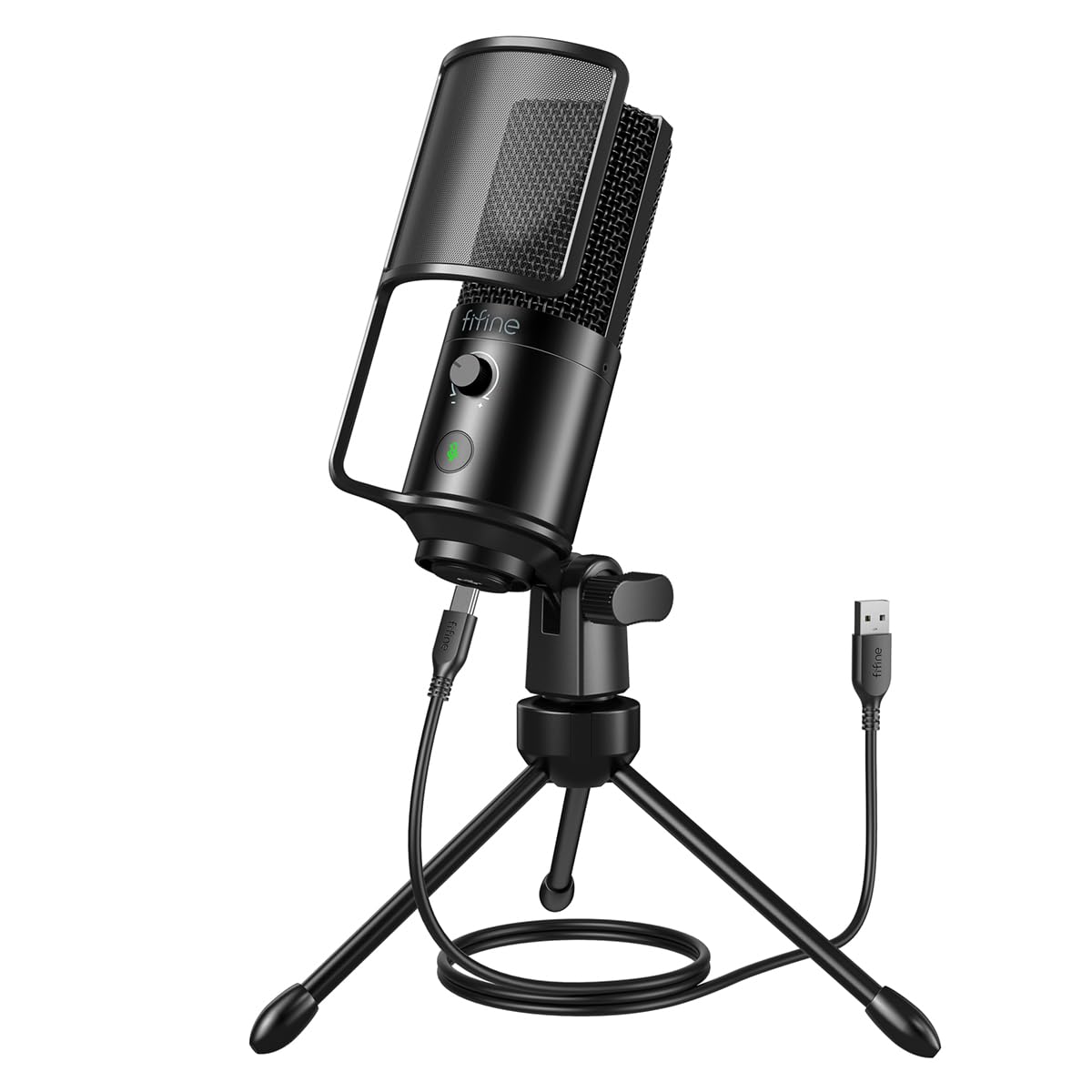 Amazon.com: FIFINE Podcast Recording Microphone, PC USB Condenser ...