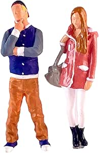 Amazon | Toysmith 2x 1/64 フィギュア モデル セット 樹脂フィギュア コレクション 列車 鉄道 映画 小道具 S スケール ミニチュア シーン レイアウト 装飾 ...