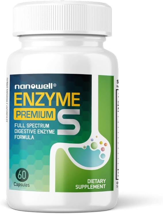 Amazon.com: NANOWELL Enzyme Premium S - Digestive Health Multi-Enzyme ...