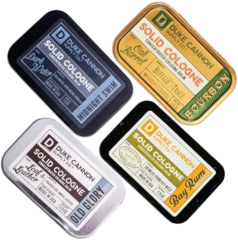 Amazon.com : Duke Cannon Solid Cologne Quartet - Bourbon, Bay Rum ...