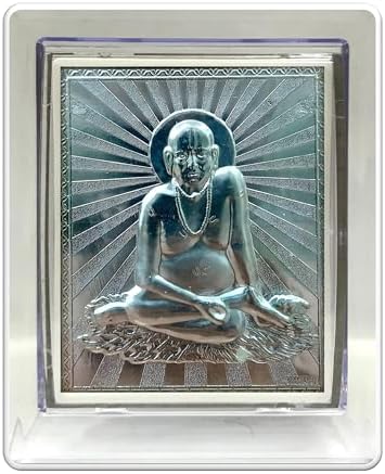 ARTSMINE 999 Silver Swami Samarth Frame | For pooja Room, Wedding ...