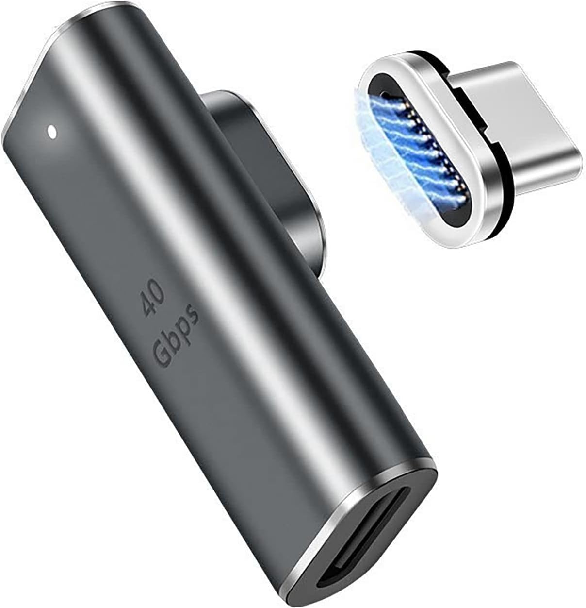 Etzin USB C Magnetic Adapter, 90 Degree Magnetic USB C Adapter 24 Pin ...