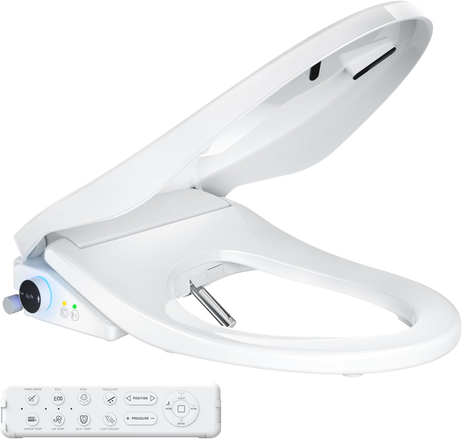 FVZ Bidet Toilet Seat Elongated Smart Heated Toilet Seat with Warm ...