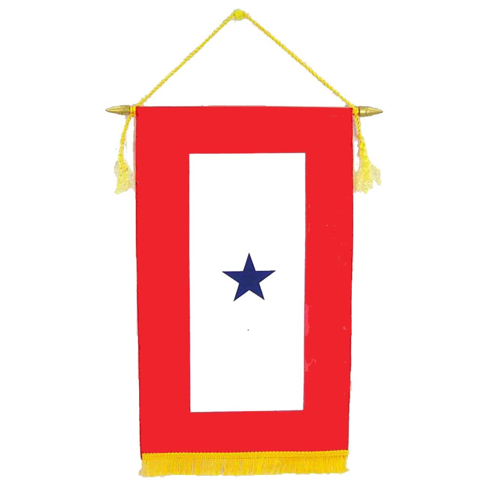 Amazon.com : Service Banner - ONE Star Satin 8 in. x 14 in. Blue Star ...